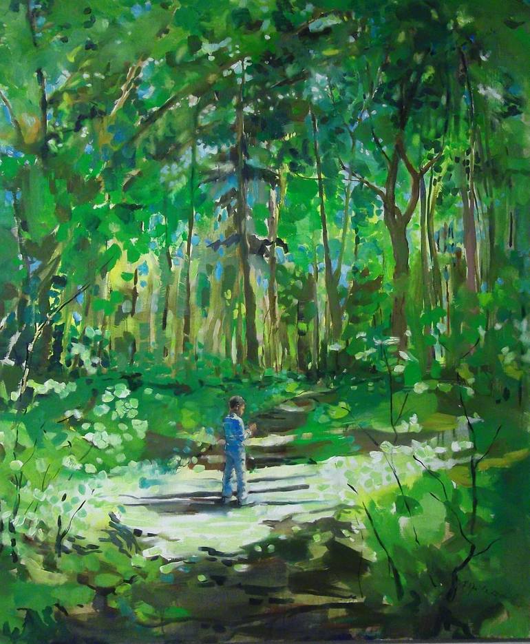 the investigator Painting by Katrīna Gaile | Saatchi Art