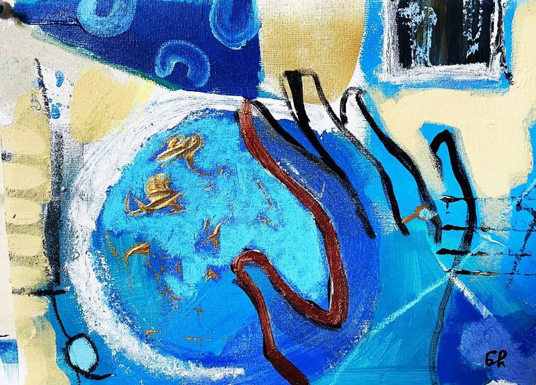 The Blue Ball Painting by Nino Chitaishvili | Saatchi Art