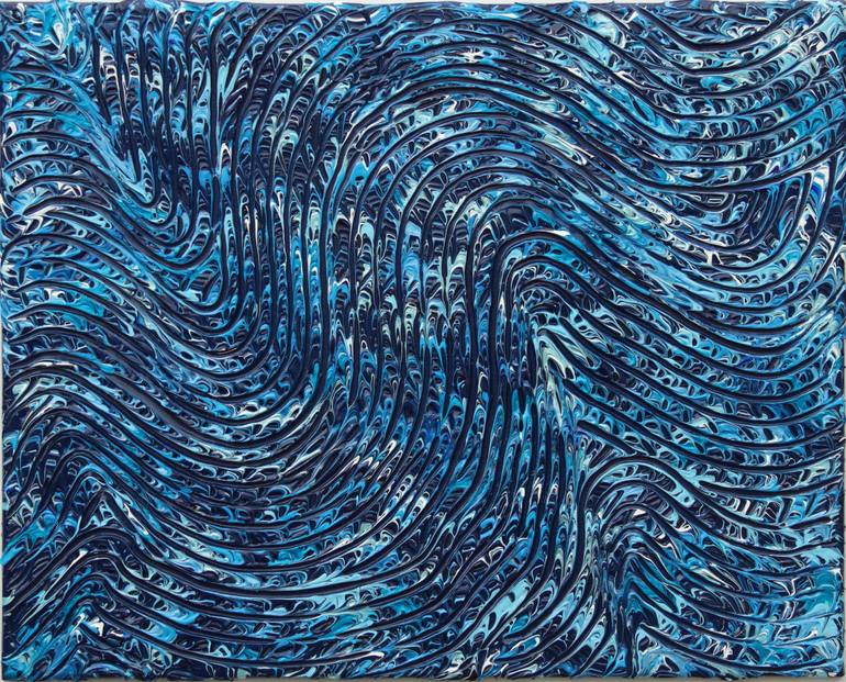 Blue Wave Painting by Loria Chaddon | Saatchi Art