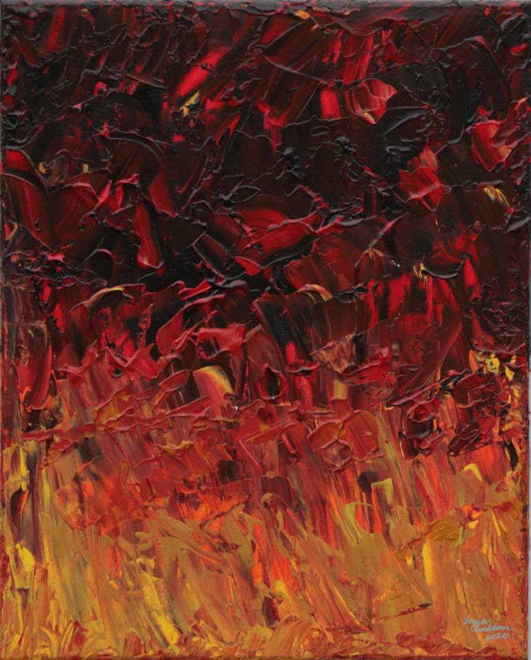 Fire Painting by Loria Chaddon | Saatchi Art