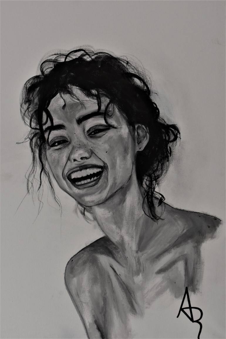 le rire envahit l’âme Drawing by Aileen Rennings | Saatchi Art