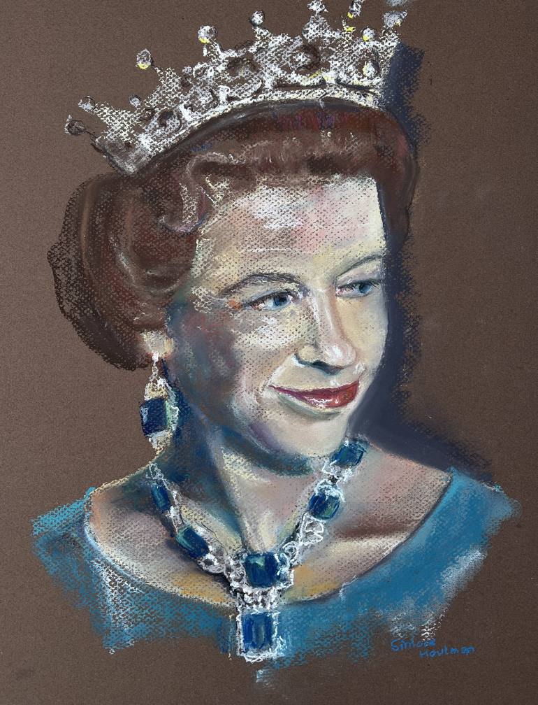 Queen Elizabeth Drawing by Simone Houtman | Saatchi Art