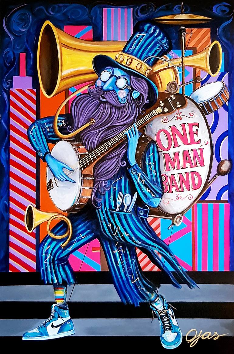 O Homem Banda Painting by Ojas Br | Saatchi Art