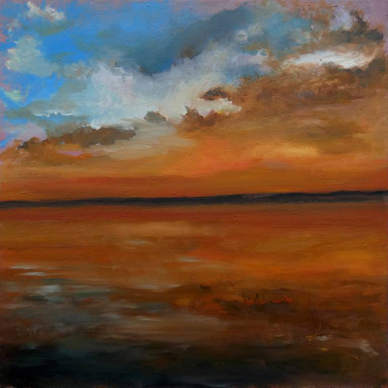 Orange Sky Painting by Jon Guthrie | Saatchi Art