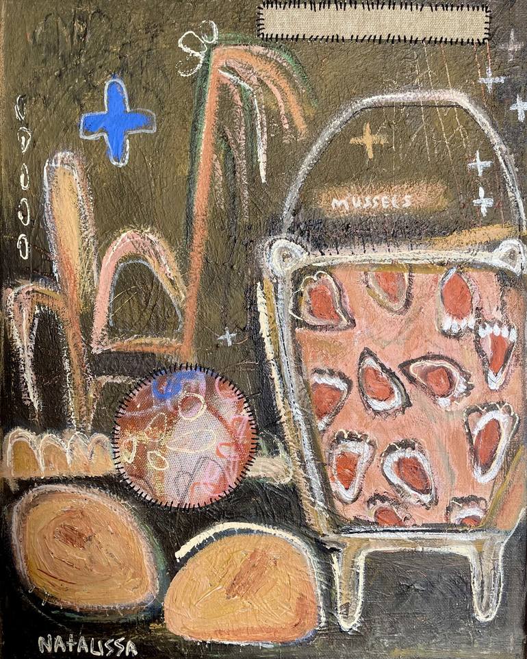 Mussels Painting by Natalissa Santi | Saatchi Art