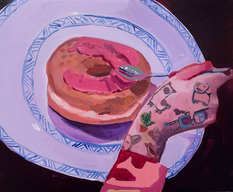 Pink Icing Painting by Zena Blackwell | Saatchi Art