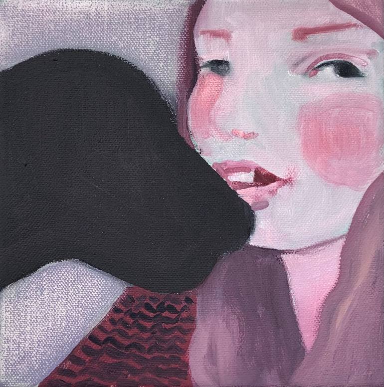 Black Dog Painting by zena blackwell | Saatchi Art