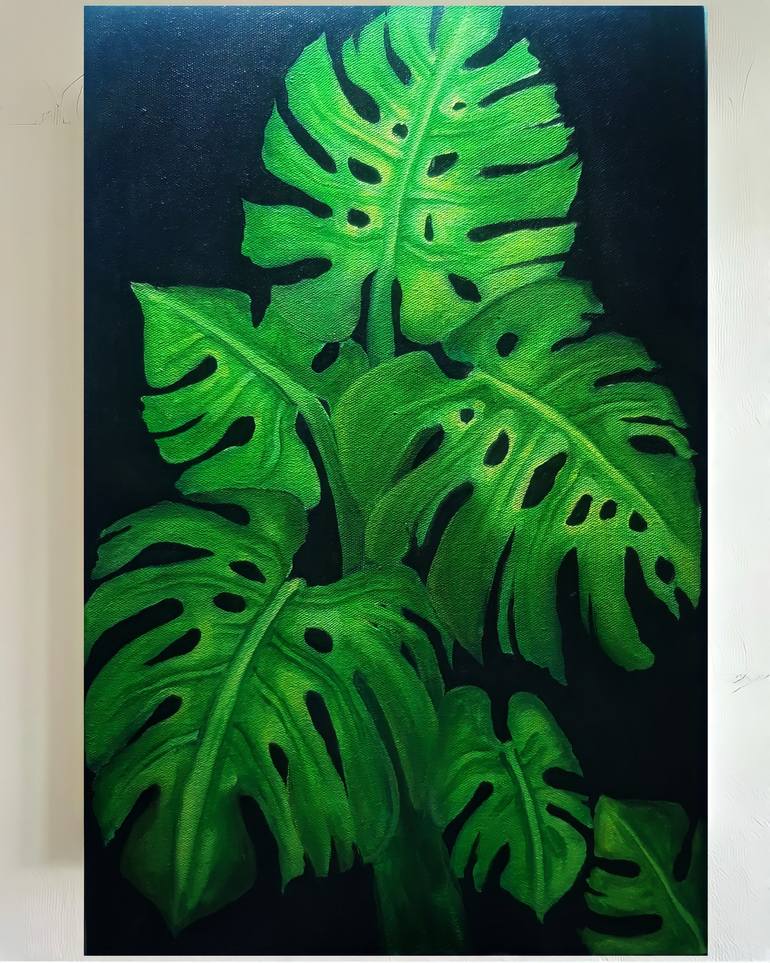 Monstera variegata Drawing by Bagoes Art | Saatchi Art
