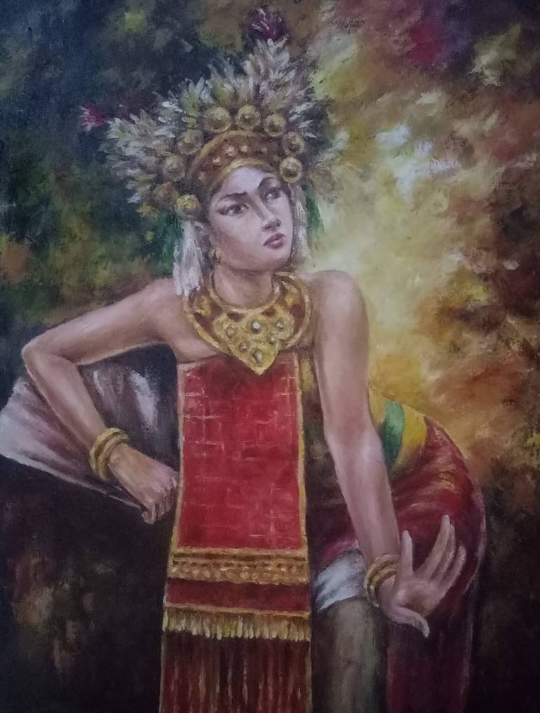 mystical dance Painting by Ketut Candra | Saatchi Art