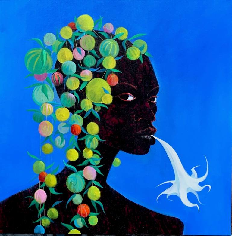 Moonflower Painting by Geoff Weedon | Saatchi Art