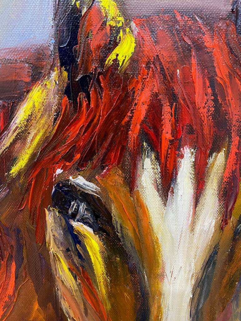 Red Horse Painting by Irina Bach | Saatchi Art