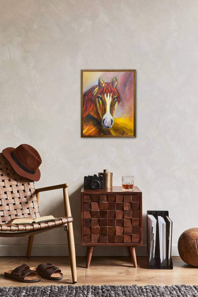 Red Horse Painting by Irina Bach | Saatchi Art