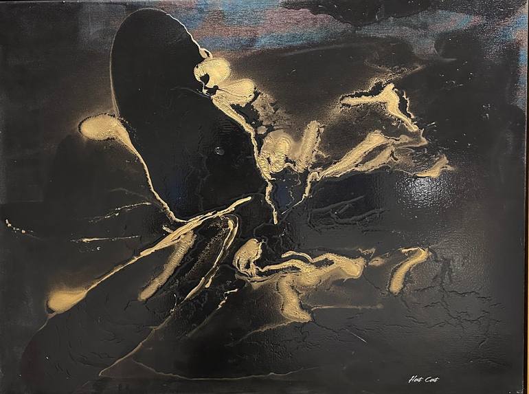 Black Butterfly Painting by Gary GATO Grace | Saatchi Art