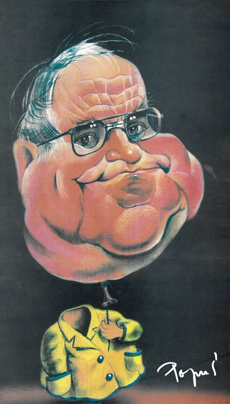 Helmut Kohl Painting by Popa Popa'S | Saatchi Art