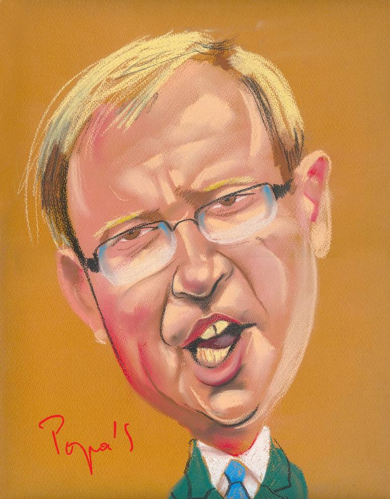 Kevin Rudd Painting by Popa Popa'S | Saatchi Art