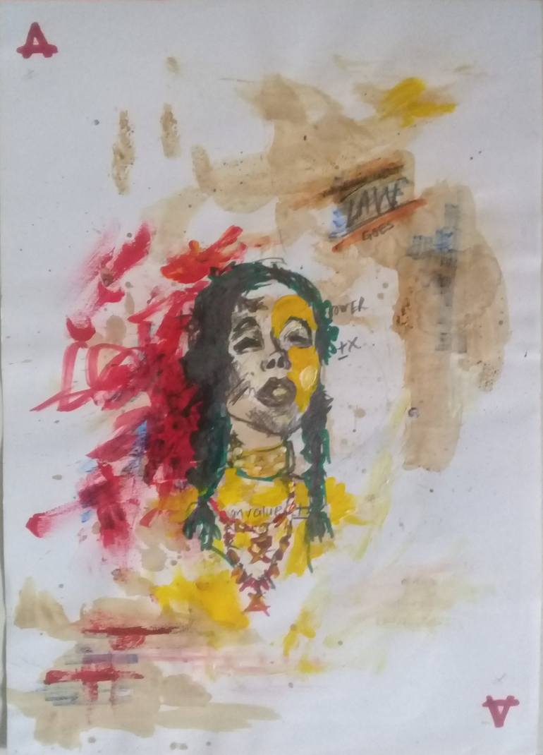 The Devil's Picture Book - Ace of Spades Painting by Ndwiga M | Saatchi Art