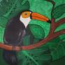 Toucan Painting Colorful Bird Rainforest Parrot Forest Painting by syed ...