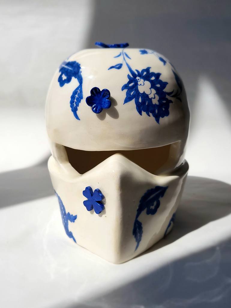 Helmet - Roses VS Weapons Project Sculpture by Arzu Arslan | Saatchi ...