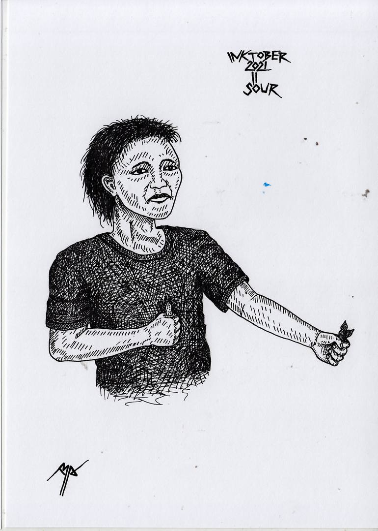 Chew Drawing by Bustanul Arifin | Saatchi Art