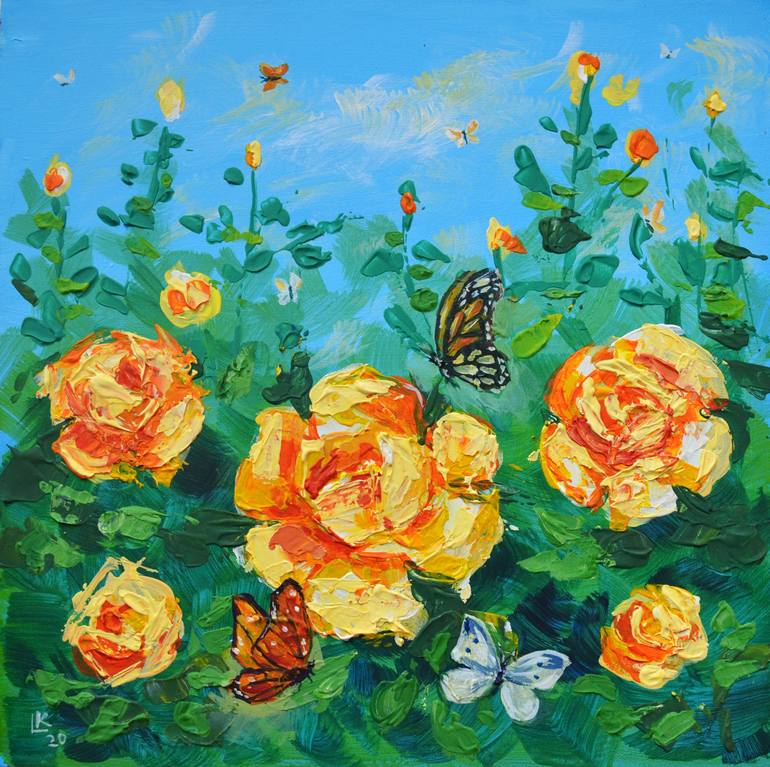 Roses And Butterflies Drawings