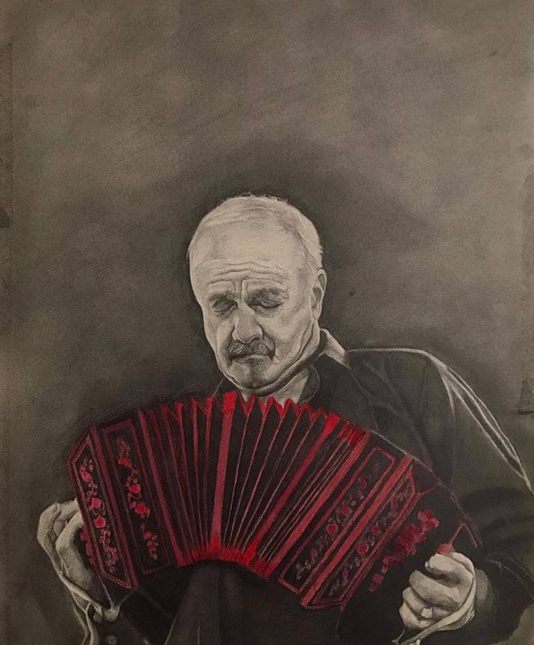 Ástor Piazzola Drawing by Sol Godoy | Saatchi Art