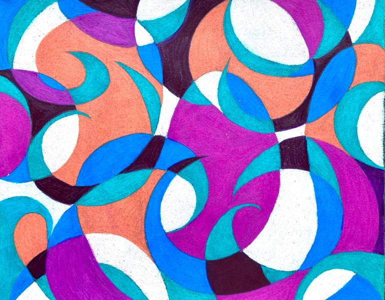 ABSTRACT MIND #4 Drawing by Dulcie Dee | Saatchi Art