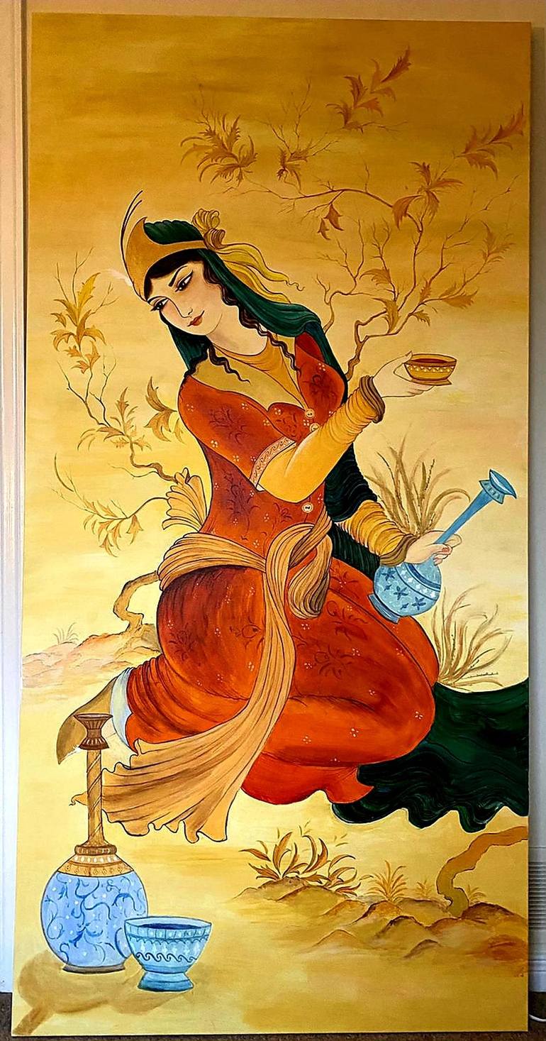 Persian girl Drawing by Sahar Shabahangpour | Saatchi Art