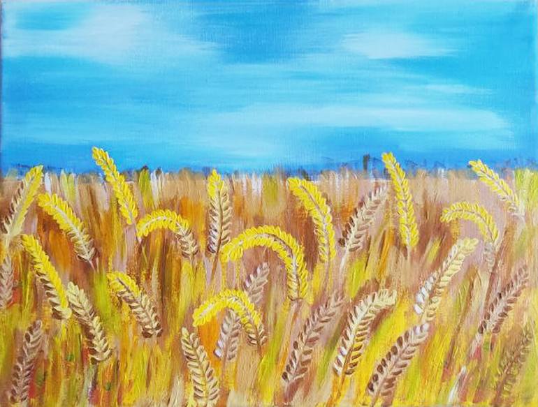 Ukrainian flag Painting by Oksana Duplii | Saatchi Art