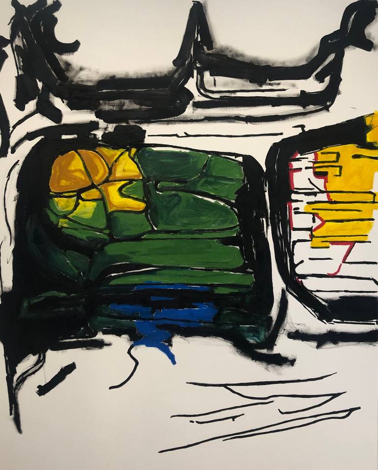 Linear Newport Painting by Lucy Gow | Saatchi Art