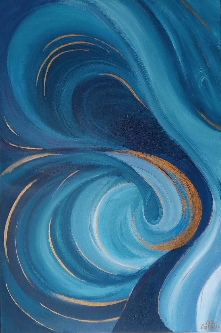 Azul Uterino Painting by Carol Guarnieri | Saatchi Art