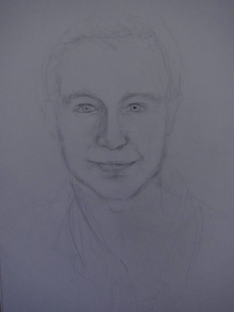 Sketch of an Imaginary Man Drawing by Emmanuelle Fonsny | Saatchi Art
