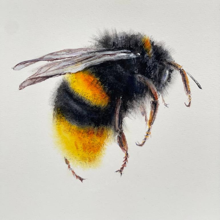Bee No 1 Painting by Myroslava Boikiv | Saatchi Art
