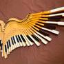 Angel Wings made from old piano keys on a hidden wooden base Sculpture ...