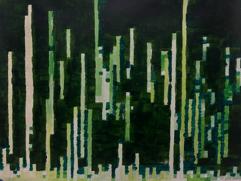 Forest Spectrogram Drawing by Jennifer Qian | Saatchi Art