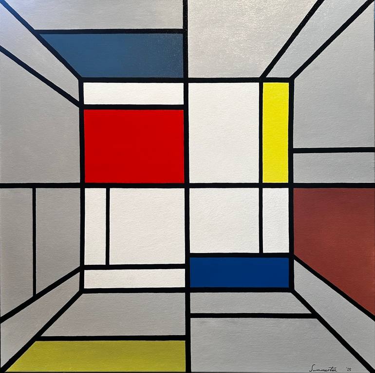 After Mondrian Painting by Justin Summerton | Saatchi Art