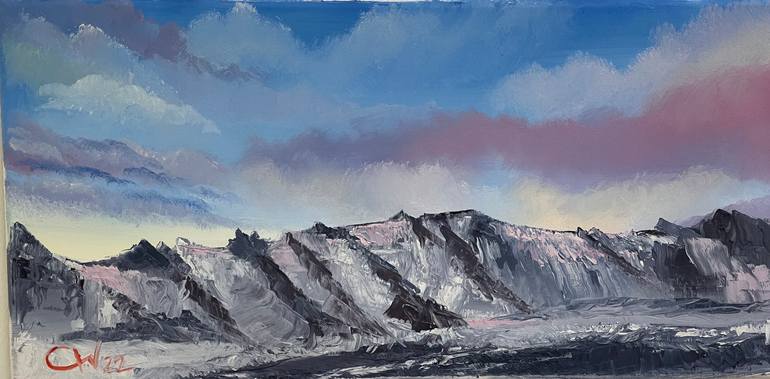 Mountain Sunrise Painting by Charlie Weise | Saatchi Art