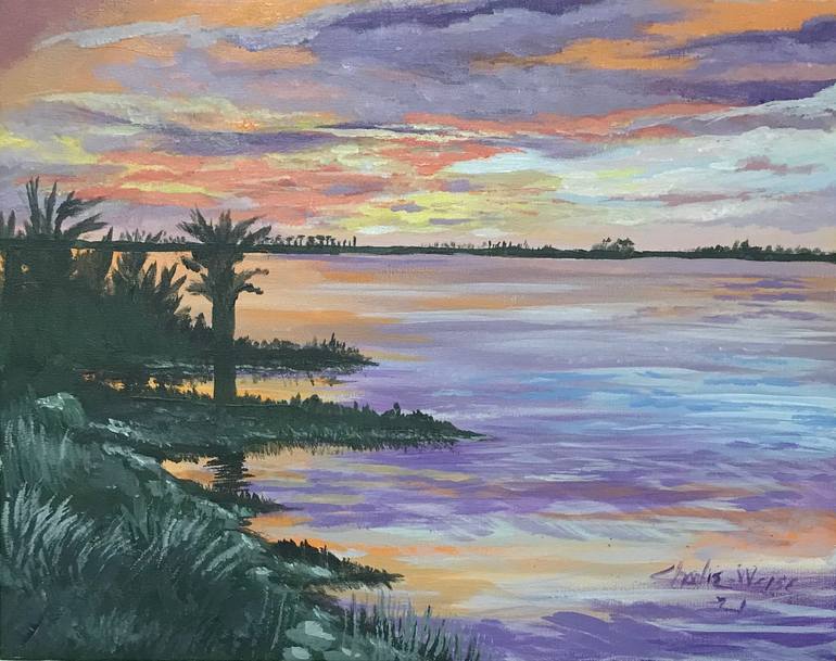 Sunup Galveston Painting by Charlie Weise | Saatchi Art