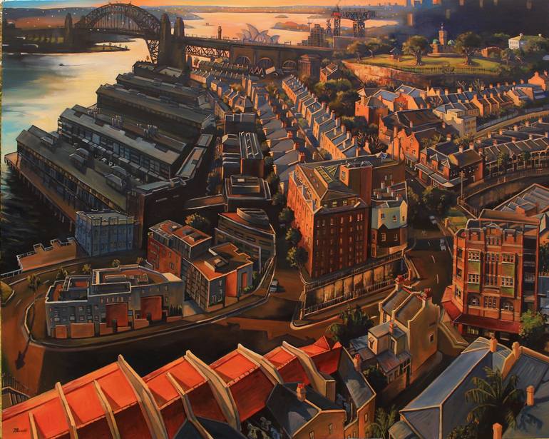 Millers Point from the top of the Harbour Control Tower Painting by ...