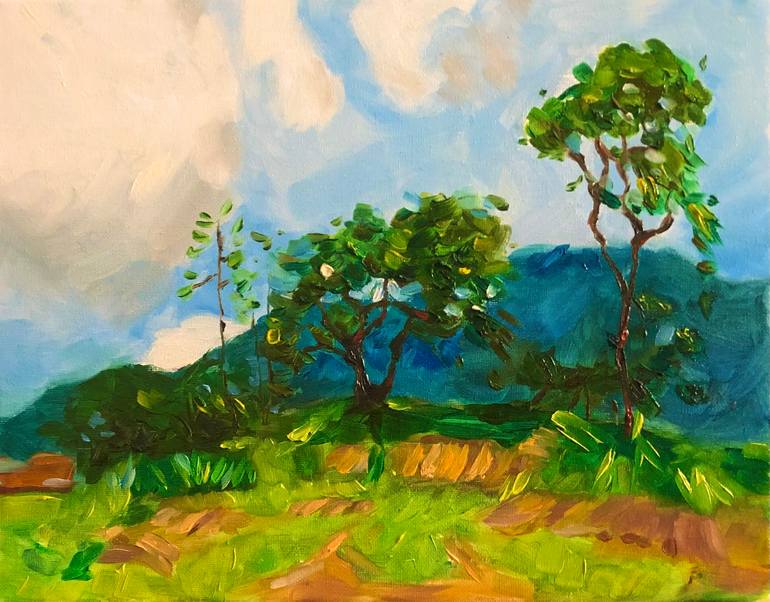 Mountain Passing Painting by Aliyah Liu | Saatchi Art