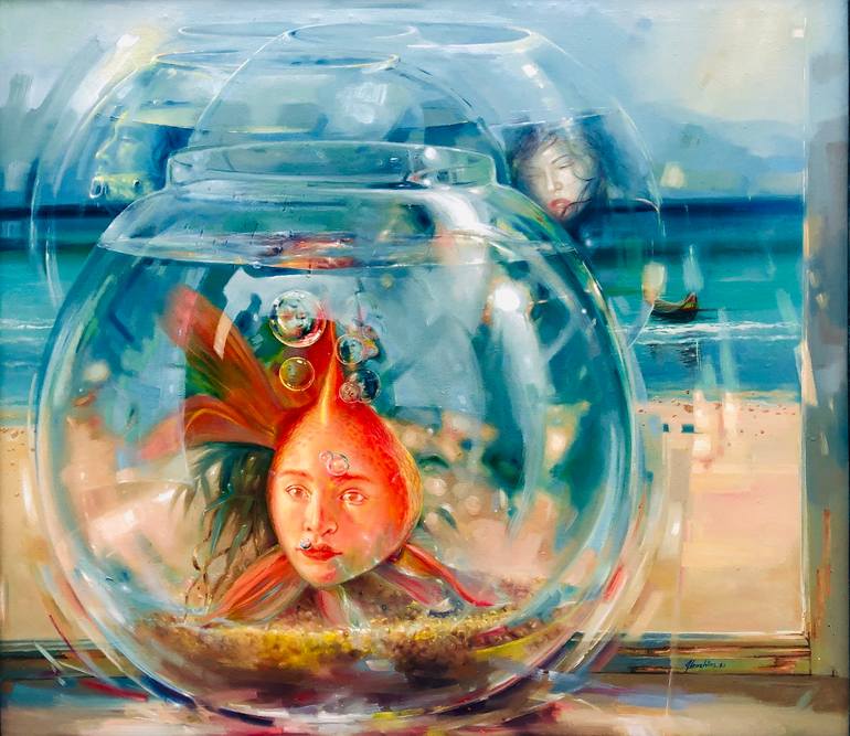 Bound Life-3 Painting by Ibrahim Md | Saatchi Art