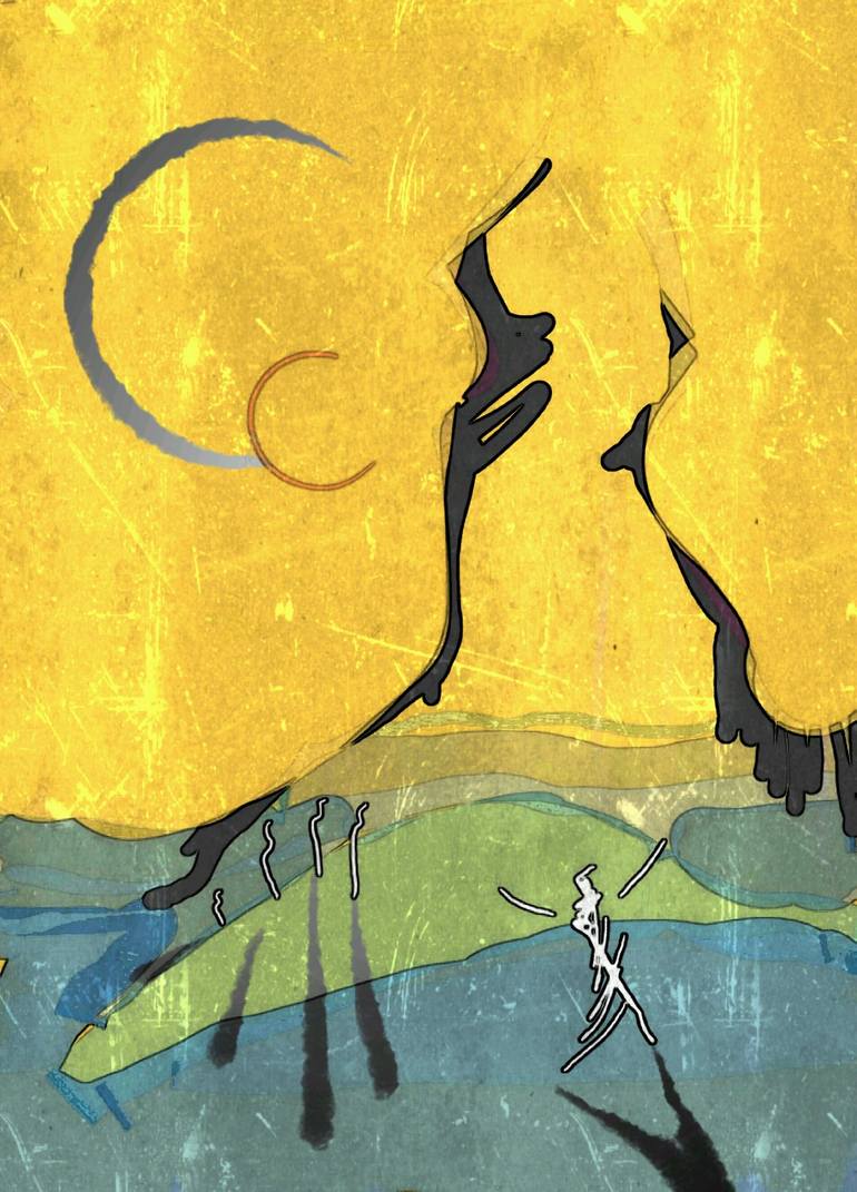 Improvisatiom Nr. 14, Eclipse Painting by Elze Zaikinaite | Saatchi Art