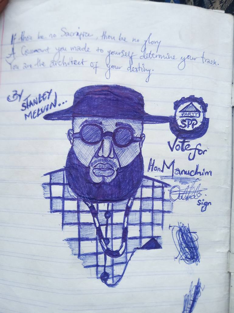 Nigeria politician Drawing by Stanley Melvin | Saatchi Art