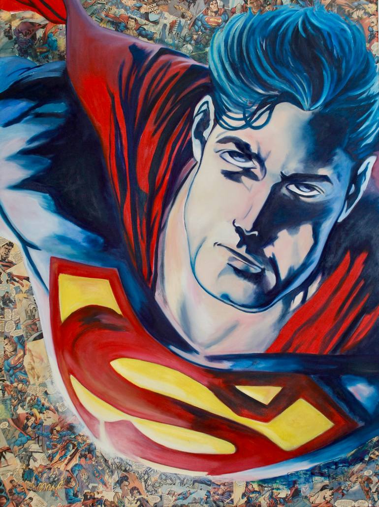 Superman Painting by Claudia Gamba | Saatchi Art