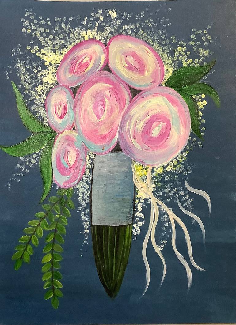 Flower Bouquet Painting by Richa Mehta | Saatchi Art