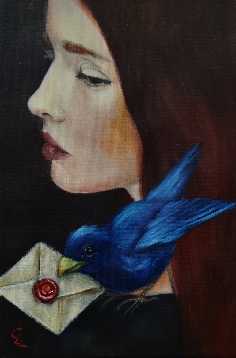The letter Painting by Veronica Ciccarese | Saatchi Art