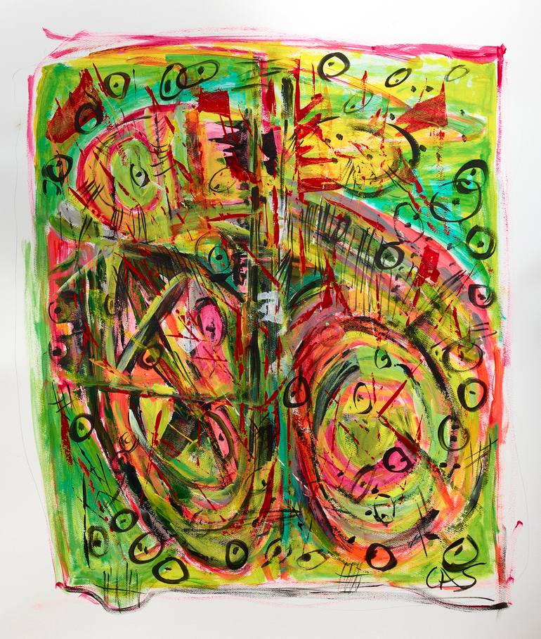 Hot Mess on Kool Aid Painting by Carol Siskind | Saatchi Art