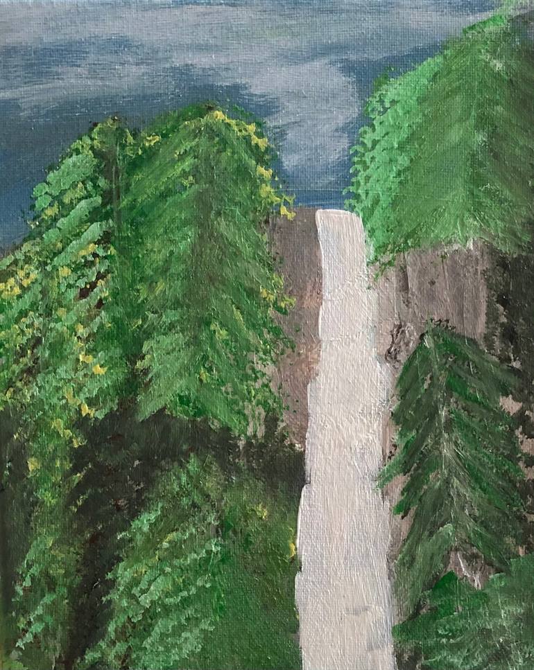 Water Fall Painting by Michael Kroll | Saatchi Art