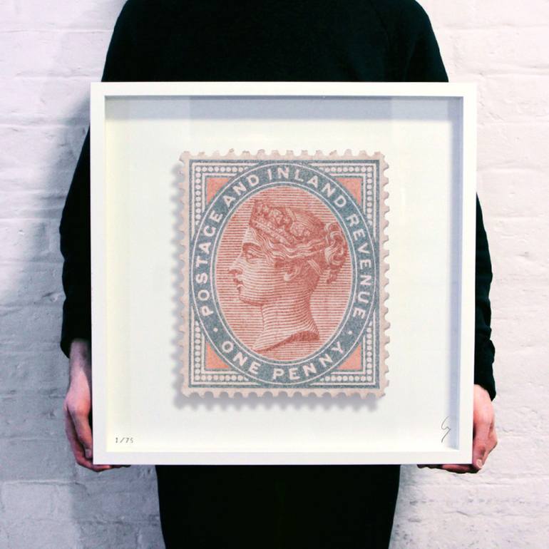 Great Britain Stamp Artwork Mixed Media by Guy Gee | Saatchi Art