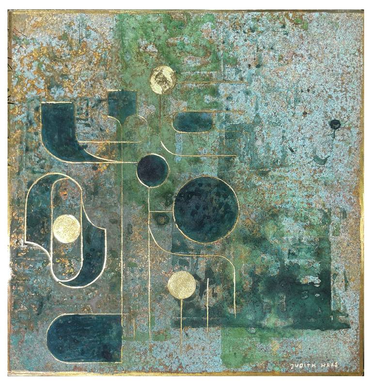 Teal Confusion Painting by Judith Haas | Saatchi Art