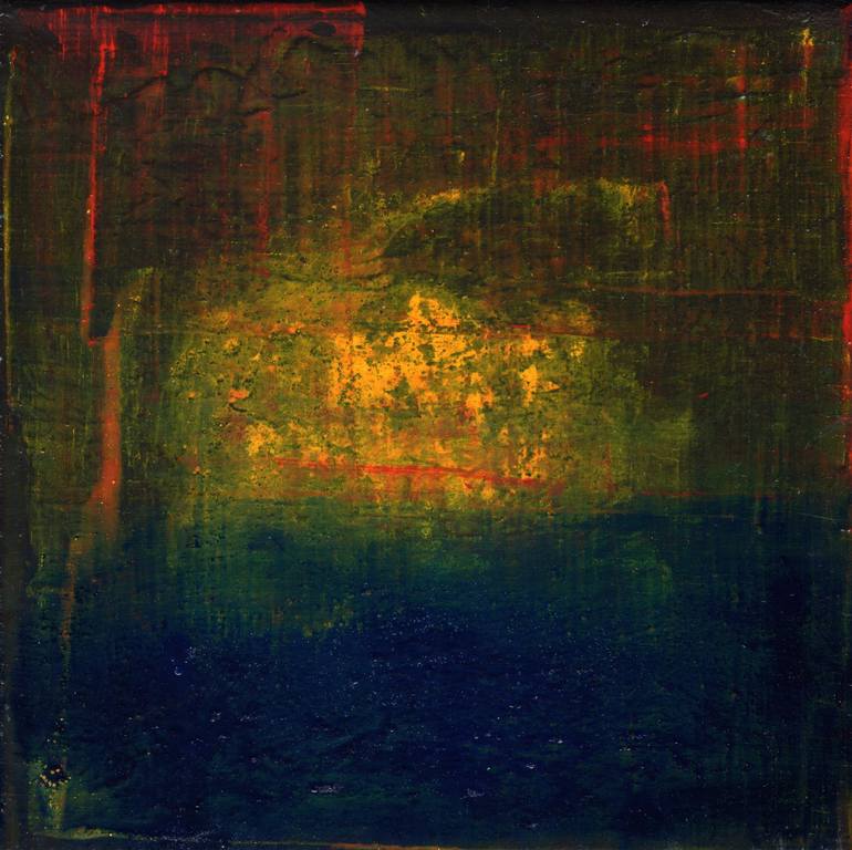 Mountain behind a sunrise Painting by Nicolas VASSE | Saatchi Art